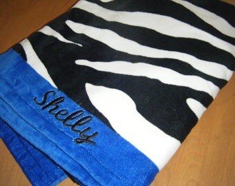 Zebra beach towel | Etsy