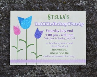 Tulip invitation | Etsy