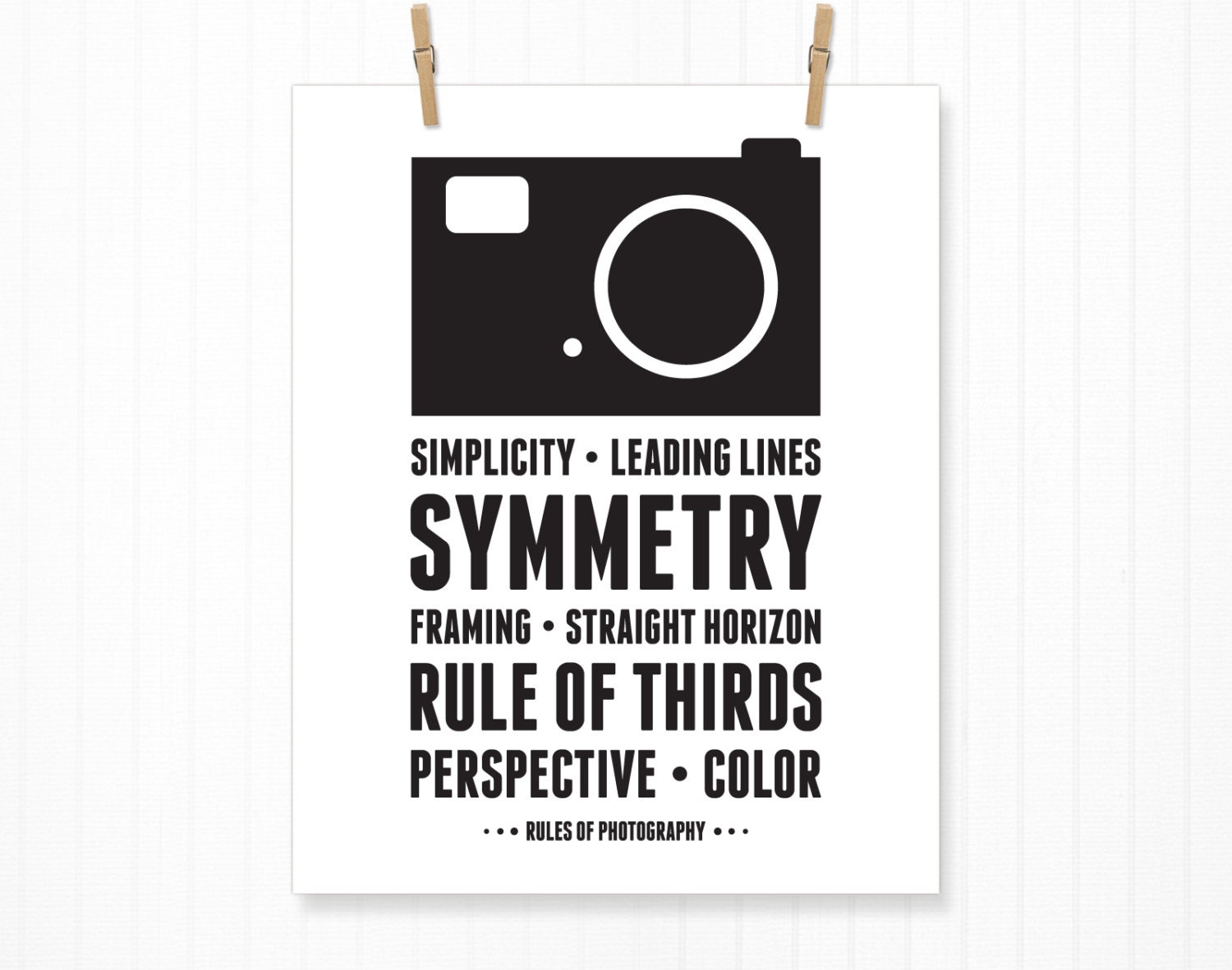The Rules of Photography Print Camera Print Camera Art