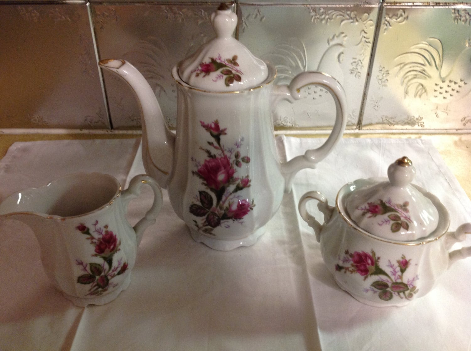 Vintage Beautiful Rose Pattern Tea Set – Haute Juice