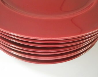 Popular items for maroon plates on Etsy