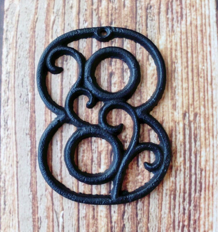 House Number Eight Cast Iron Wall Hangers by RobsRustics on Etsy