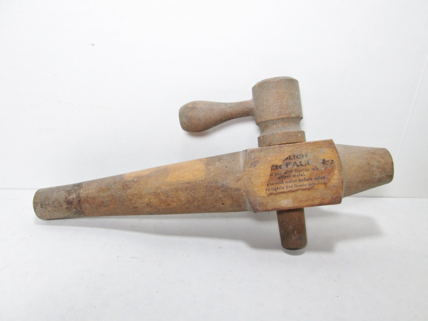 SALE Redlich's Wood Barrel Tapper Beer Faucet Vintage