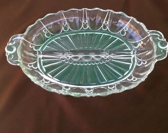 Popular items for glass relish tray on Etsy
