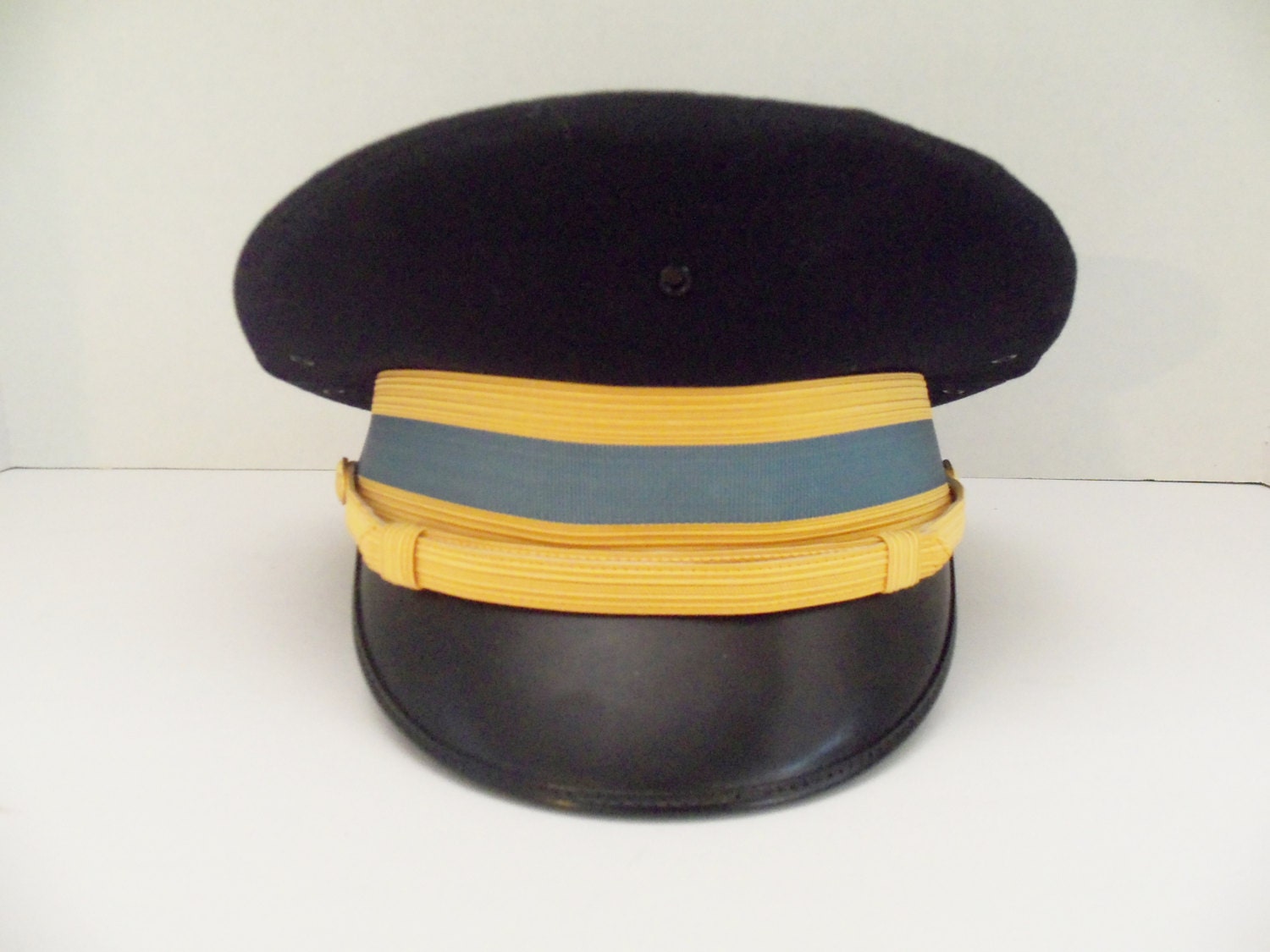 Military Cap Hat Army Dress Blues Infantry Blue Band