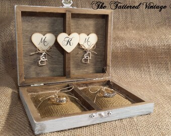 Popular items for double ring box on Etsy