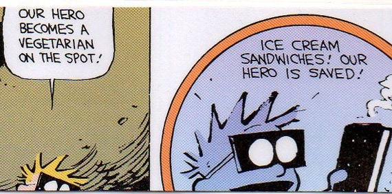 Calvin and Hobbes Spaceman Spiff Hero Vegetarian Ice