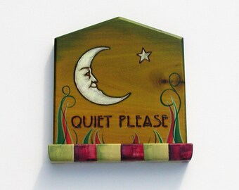Quiet please sign | Etsy