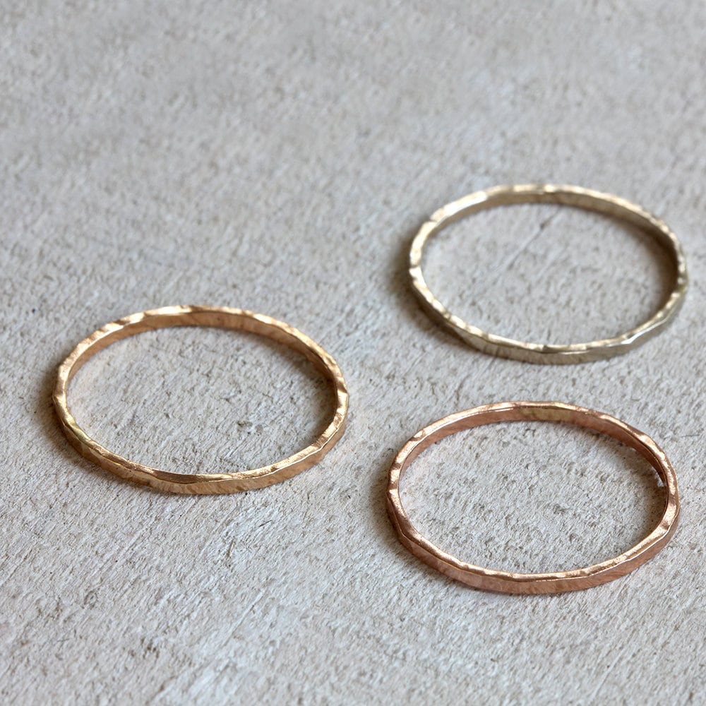 Stacking rings 14k gold stacking rings solid 14k gold