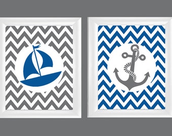 Unique nautical chevron related items | Etsy