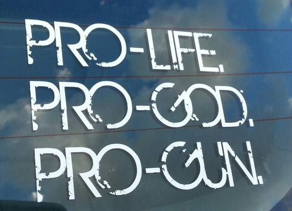 Pro Gun Car Window Decal by BGDECALS on Etsy