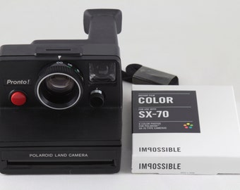 Vintage Polaroid OneStep SX-70 White Rainbow Stripe Instant