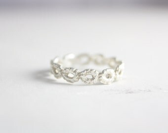 Sterling silver Princess Ring, Silver Tiara Ring, Silver RIng, Stacking ...