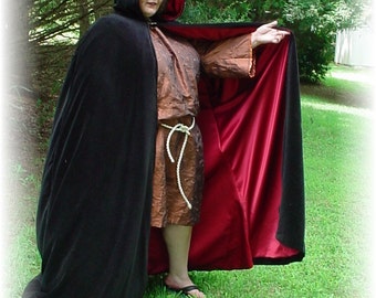 Full length hooded cloak