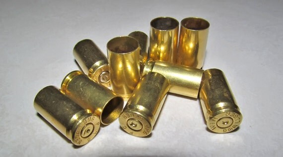 HALF PRICE SALE 9mm Luger Brass Empty Shell Casings for Craft