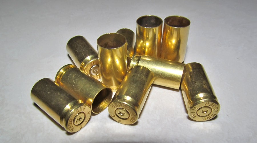 HALF PRICE SALE 9mm Luger Brass Empty Shell Casings for Craft