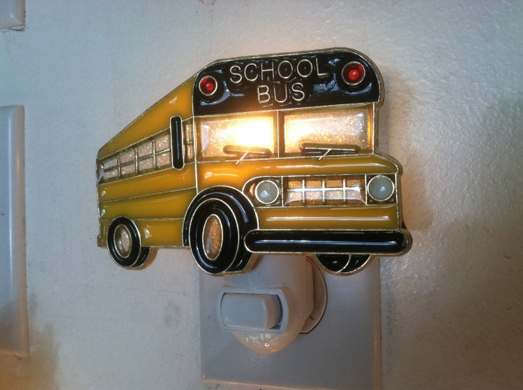 School Bus Night Light with 4 watt on/off by HenerysNightLights