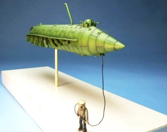 MYST Style Steampunk Space Rocket Ship Resin Model Kit with