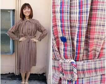 Vintage plaid dress | Etsy