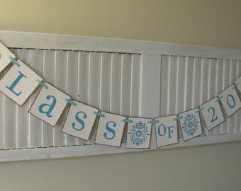 Graduation Banner Class of 2014 Garland Bunting Sign Personalized and ...