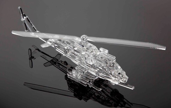 Helicopter model Cobra chopper Miniature sculpture