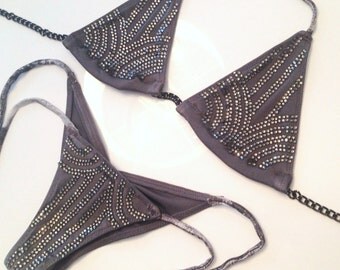 Popular items for rhinestone bikini on Etsy
