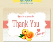 Items similar to You're a Peach Digital Thank You Card - Printable on Etsy