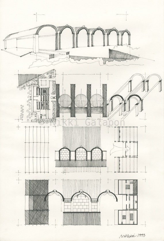 Kimbell Art Museum Study: Archival print of original