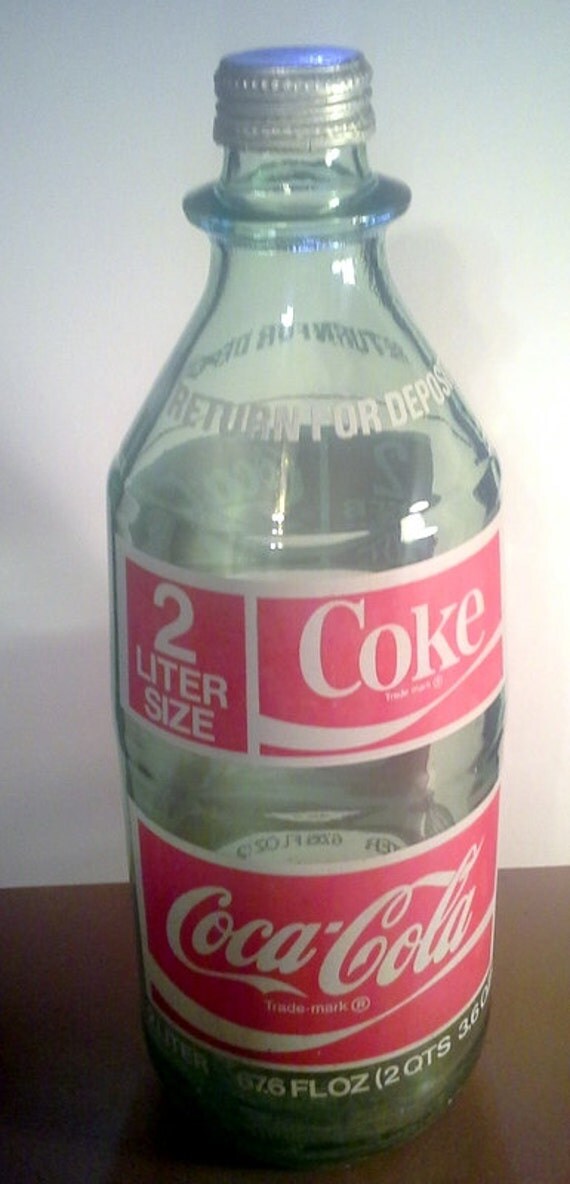 Items Similar To Vintage Glass Coke Bottle 2 Liter Coke Bottle On Etsy