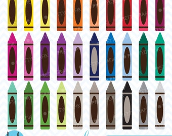 Crayon clipart | Etsy
