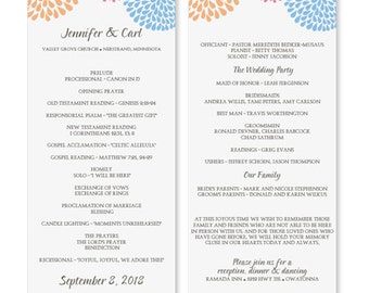 Wedding Program Template Download Instantly by KarmaKWeddings