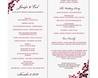 Wedding Program Template Download Instantly by KarmaKWeddings