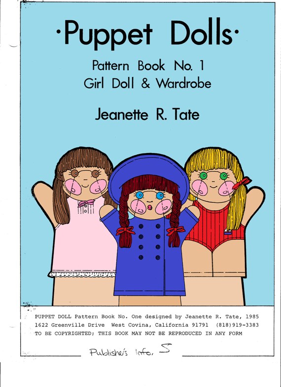 Vintage Puppet Doll Pattern _ PERSONALIZE _ Boy Girl