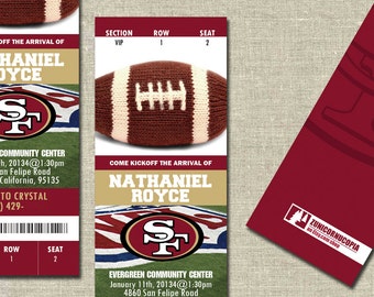 Popular items for 49ers invitations on Etsy