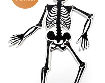Skeleton paper doll | Etsy