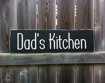 Dad's Kitchen Sign, Personalized Gifts for Men, Grandpa Christmas Gift ...