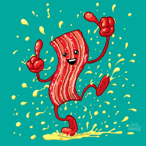 Dancing Bacon giclee print
