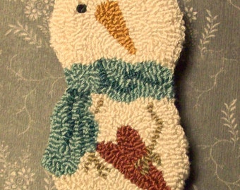Primitive Needle Punch Pin Snowman Head by thetalkingcrow on Etsy