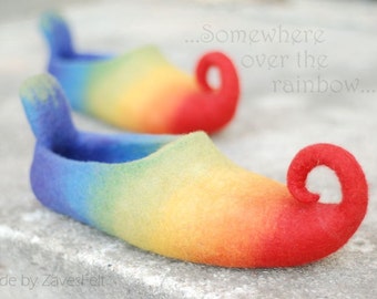 Curly toe slippers | Etsy