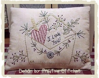 Prim Candle Ornament-Primitive Stitchery by PrimitiveStitches