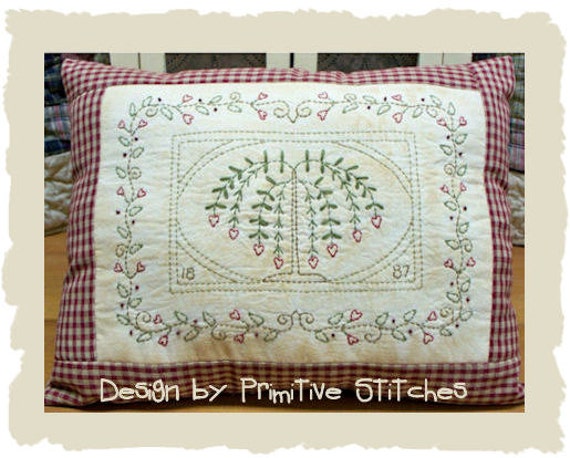 Willow LovePrimitive Stitchery E-PATTERN-by Primitive