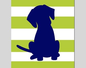 Popular items for dog silhouette print on Etsy