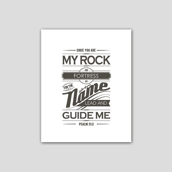 Bible Verse Printable Psalm 31:3