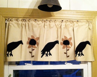 Crow curtains | Etsy