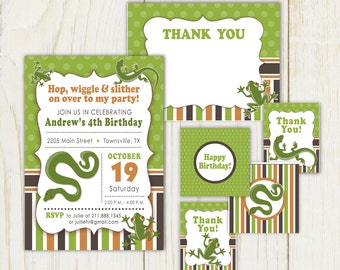 Reptile invitation | Etsy