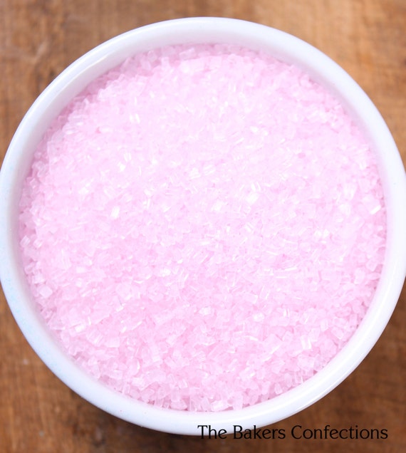 Light Pink Sparkling Sugar Coarse Sugar by thebakersconfections