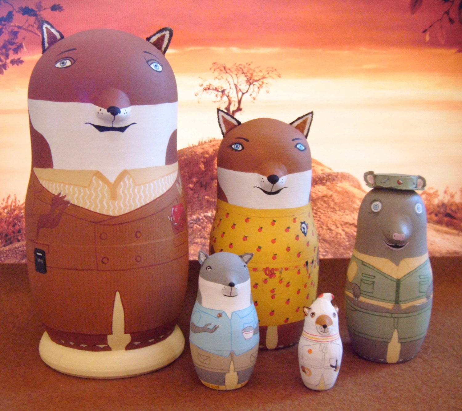 The Fantastic Mr. Fox Matryoshka Dolls