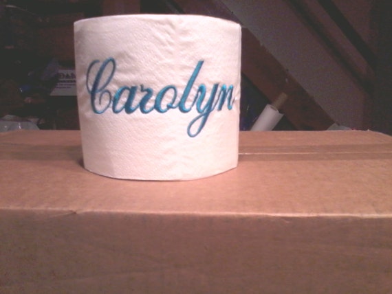Embroidered Personalized Toilet Paper with Name or Monogram