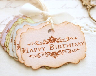 Happy birthday gift tag | Etsy