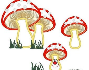Mushroom applique | Etsy